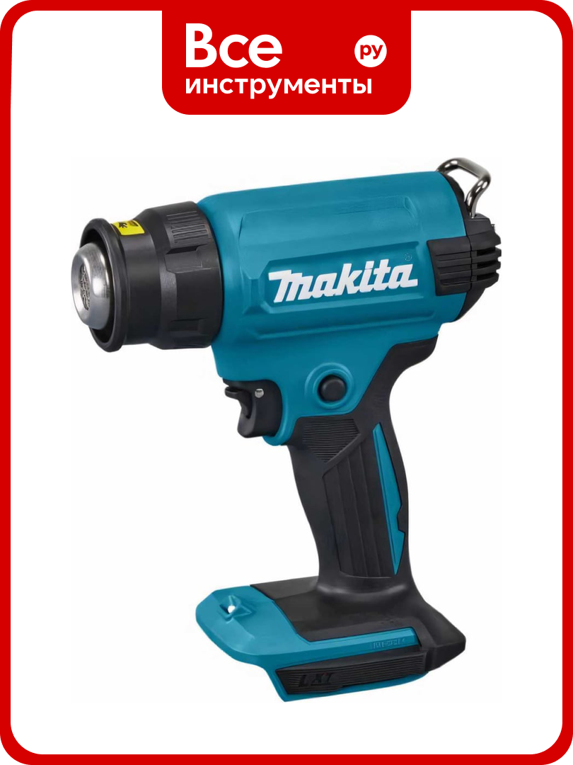Аккумуляторный тепловой пистолет (фен) Makita LXT 18В, 550 град, кейс, насадки, защита от перезапуска