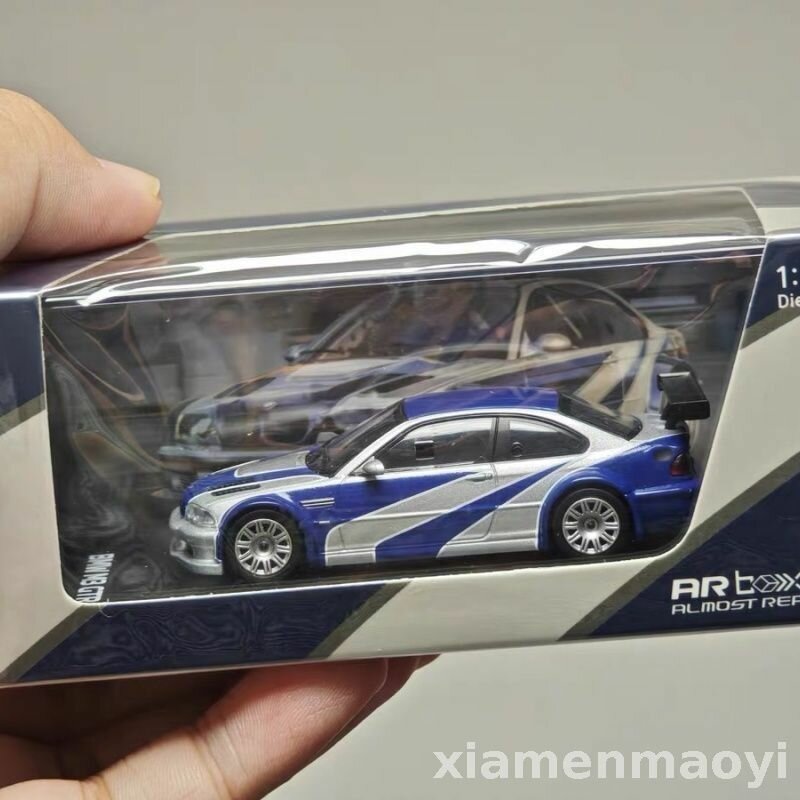 Миниатюрная модель автомобиля из литого металла БМВ M3 GTR E46 модель автомобиля Игрушки 1:64 BMW M3 GTR E46