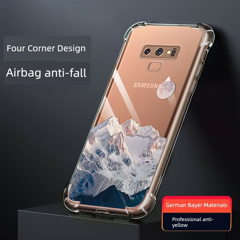 Samsung Galaxy Note9 Воздушная Прозрачная Чехол Цвет Серая Снежная Гора