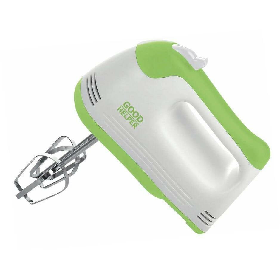 Миксер GOODHELPER HM375, ручной, белый и зеленый