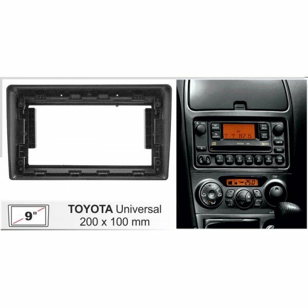 Универсальная переходная рамка со штатной магнитолы Toyota 200x100 мм на 9 дюймов для автомагнитолы Android
