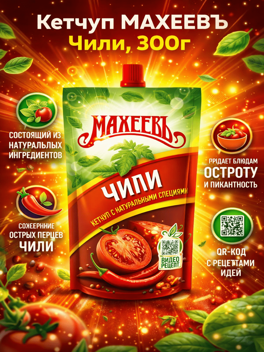 Кетчуп махеевъ Чили, 300г