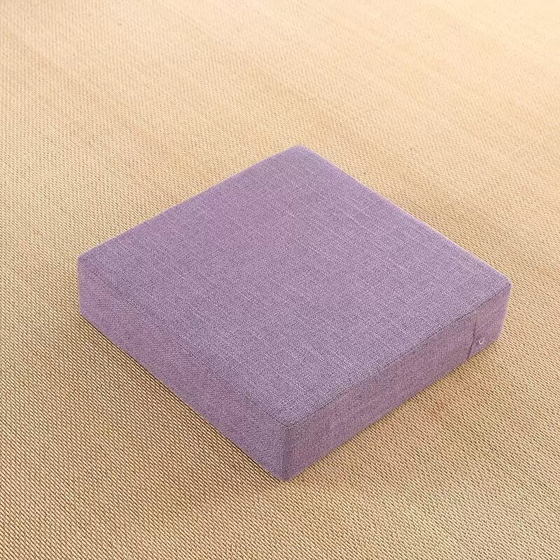 Квадратная подушка-сиденье светло-фиолетового цвета, 45x45см, толщина 6см, мягкий пенополиуретан, съемный стиральный