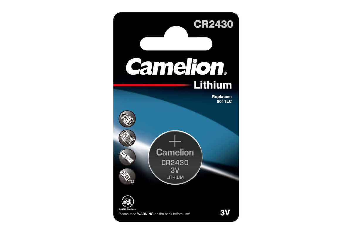 Батарейка литиевая Camelion CR2430, 1 шт.