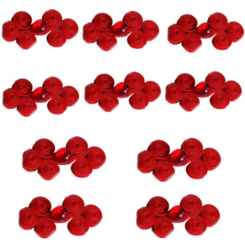 Chinese Traditional Button Sewing Crafted Buttons Sew On for Handcraft Cheongsam Embellishment Multicolored