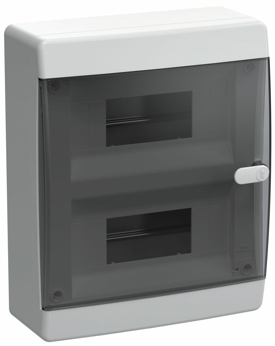 UNION Compact Корпус пластиковый ЩРН-П-18 IP41 черная прозрачная дверь IEK