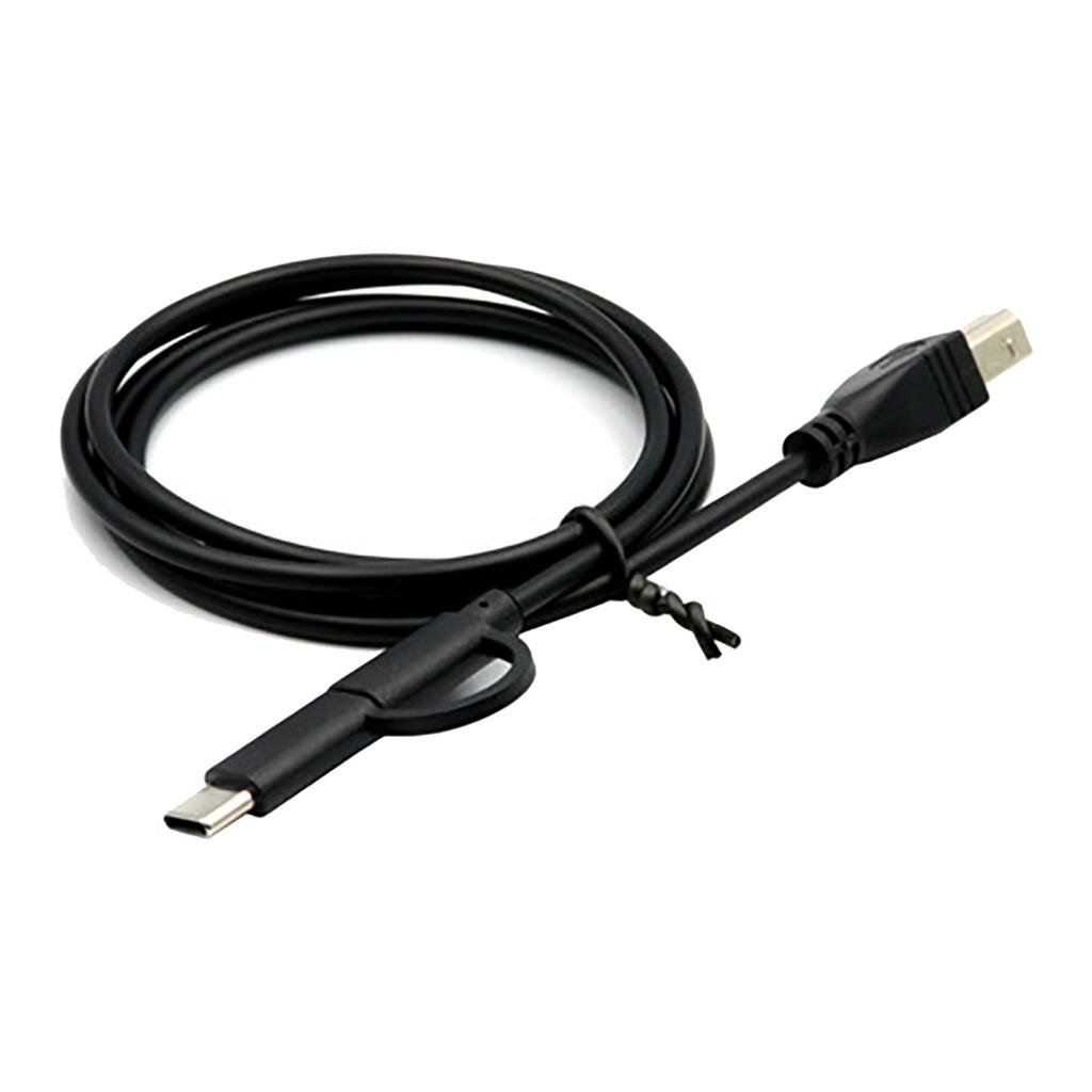 Кабель OTG Type-C/Micro-USB – USB-B, 2m
