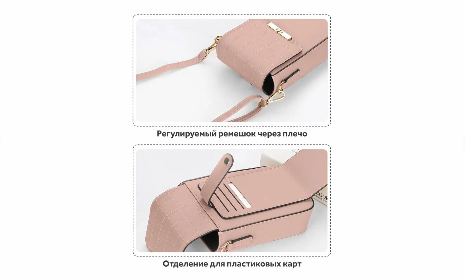 Сумка клатч , фактура зернистая, светло-фиолетовый — фото 1