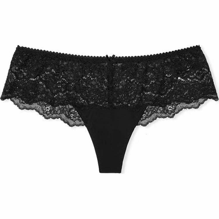 Трусики женские Victoria's Secret Thong, черные, M EU