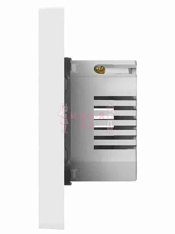 Умный выключатель Moes ZS-SR-EU2-WH-MS / ZigBee, мастер-выключатель, двухклавишный, с голосовым управлением, встраиваемый, белый
