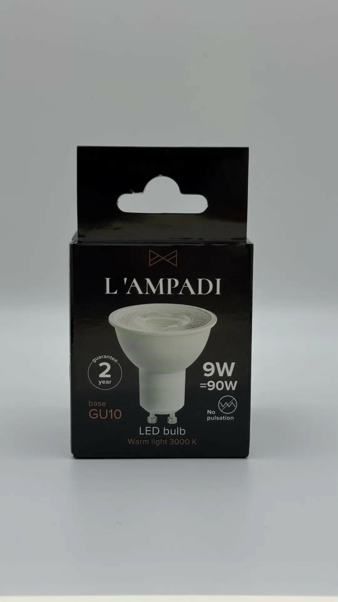Лампа софит GU10 9W 1050Лм 3000K теплый свет 240° недиммируемая 50мм Lampadi