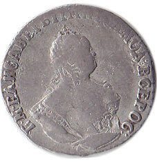 (1748) Монета Россия 1748 год 10 копеек Ag 802, 2.42г VF