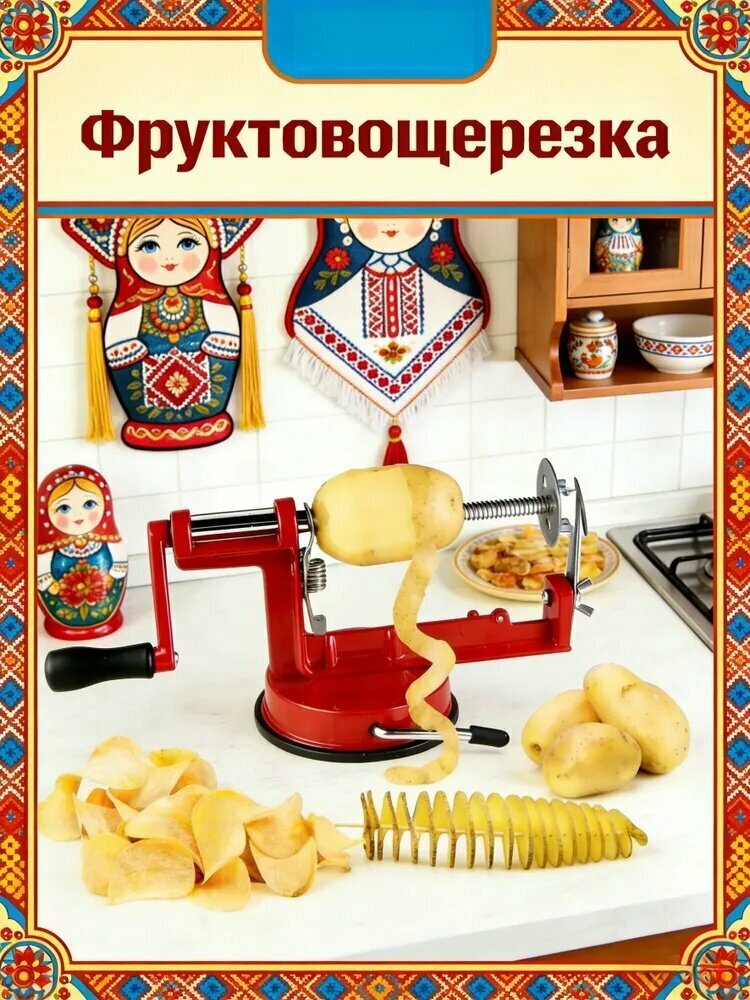 Машинка для резки картофеля спиралью Spiral Potato Slicer