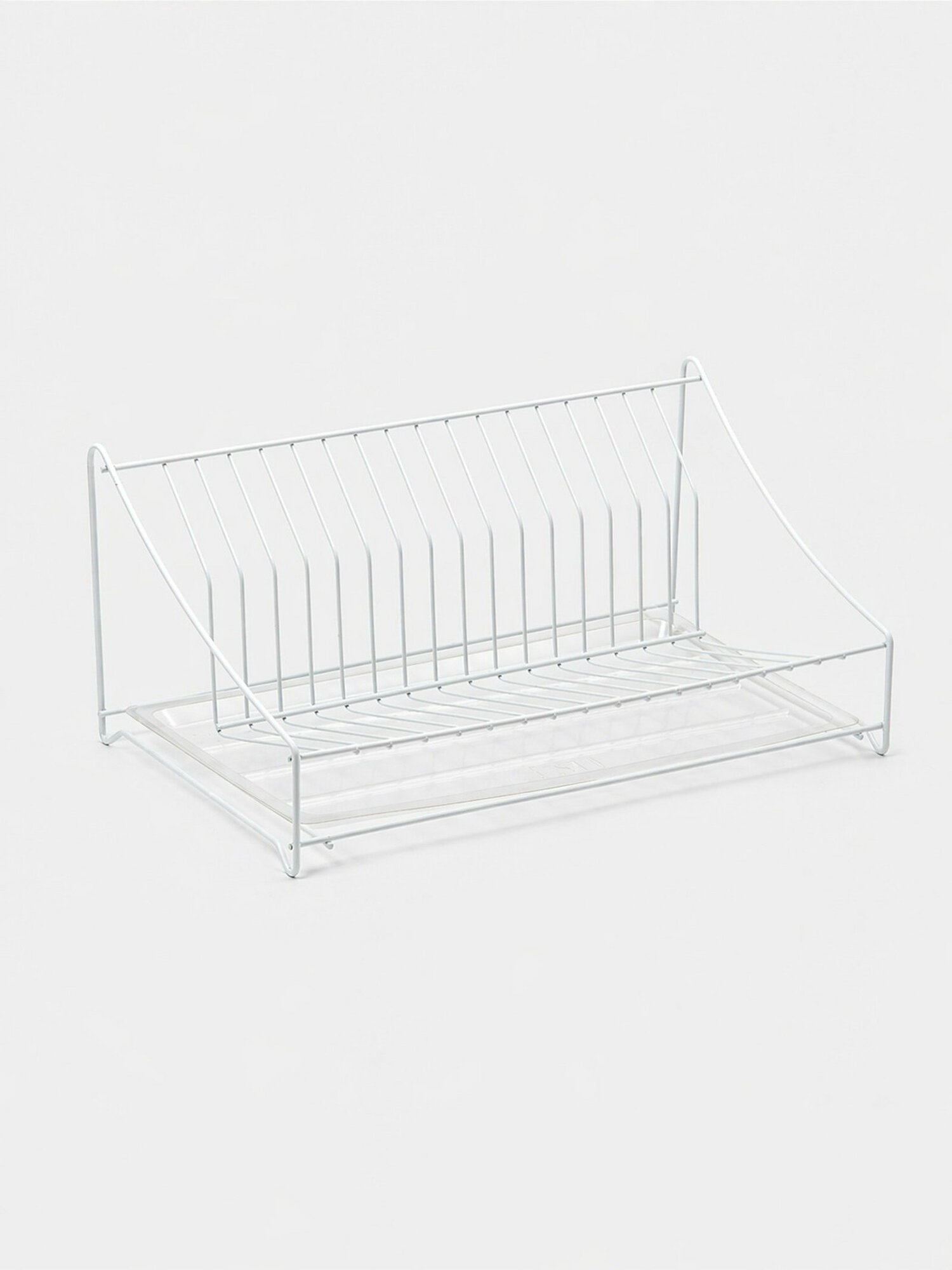 Сушилка для посуды с поддоном, 38x17.5x23.5 см, белая, тип сушилки: сушилка/подставка