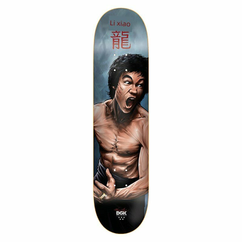 DGK Bruce Lee Limited Edition Профессиональная Двойная Кик-Доска, 8.0" Ширина, Серебряный Цвет, Премиум Покрытие