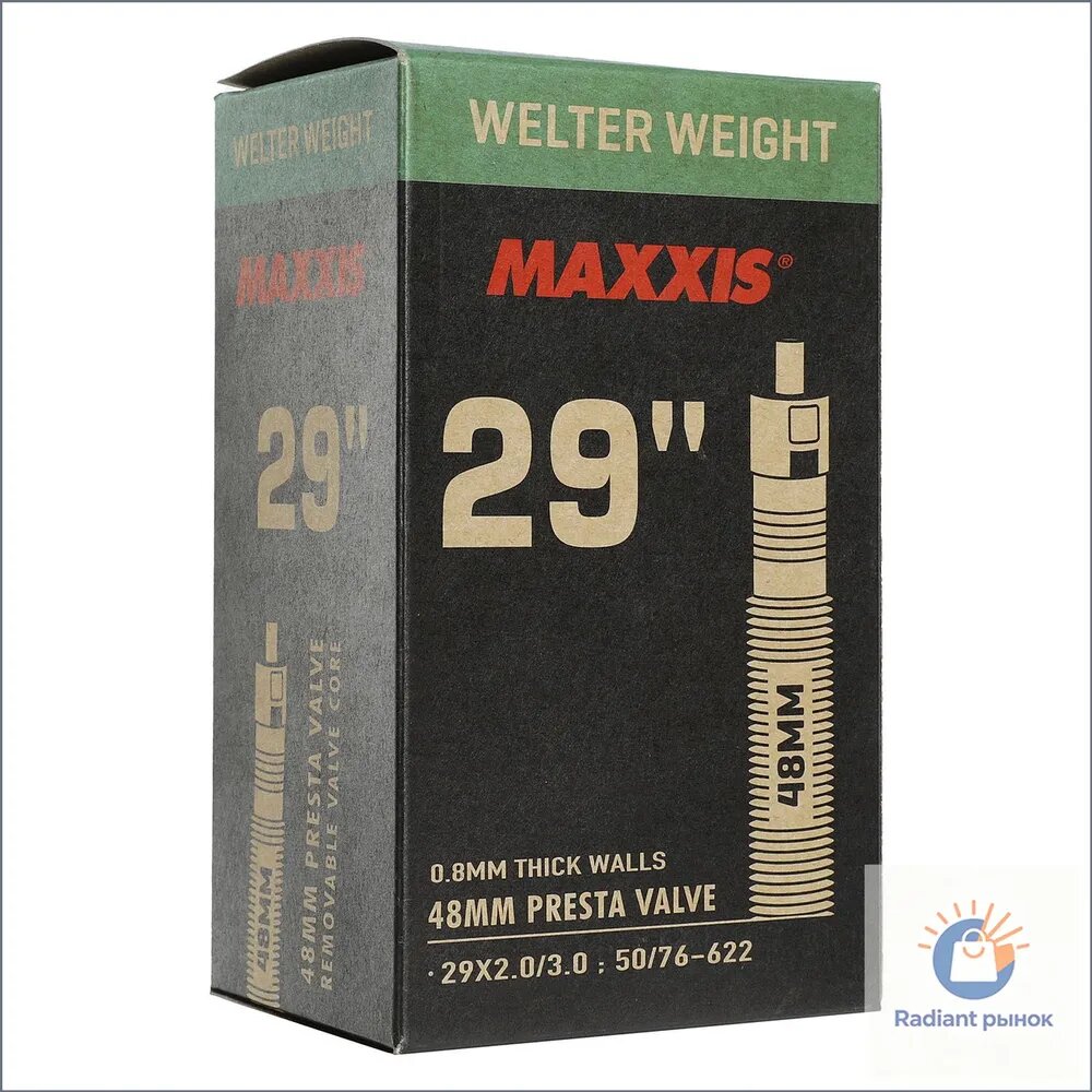 Maxxis Велокамера для горного велосипеда, диаметр колеса 29 дюймов, Presta ниппель, прочные стенки