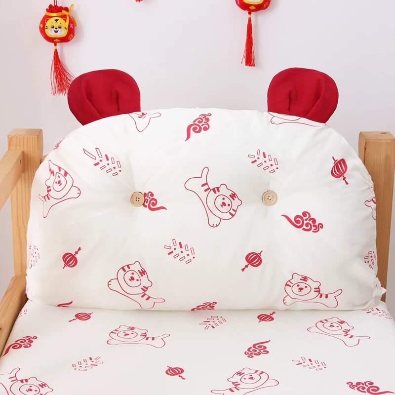 Наволочка для подушки с рисунком тигра, 70 см x 35 см, хлопковая ткань, съемная и стиральная