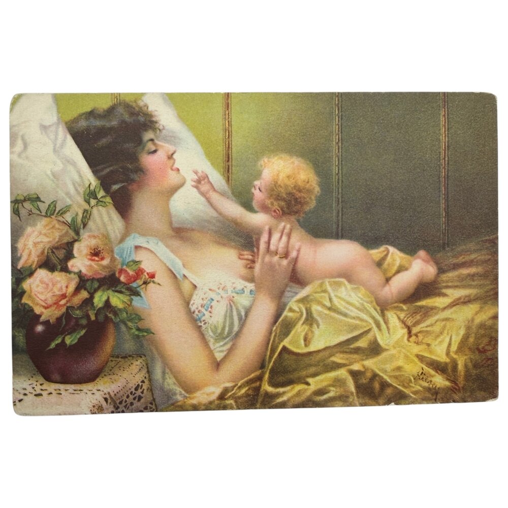 Почтовая открытка "Сладкие сны" 1900-1917 гг. Германская Империя