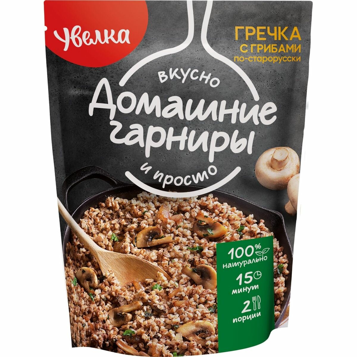 Гречка с грибами по-старорусски Увелка, 150г (2500123)
