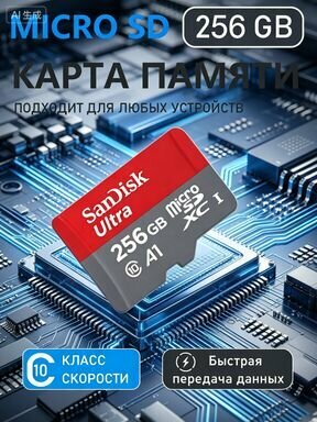 San Disk256 ГБ Карта памяти microSD