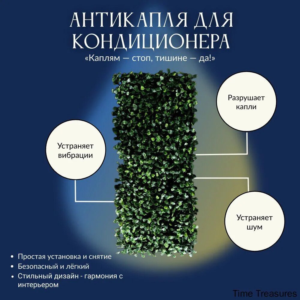 Глушитель стука капель кондиционера "Антикапля" магнитный шумопоглощающий коврик на внешний блок, защита от шума конденсата