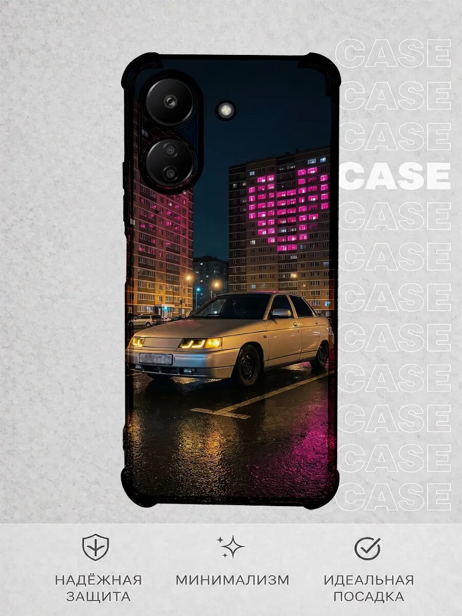 Чехол на Redmi 13C с принтом Lada 2110