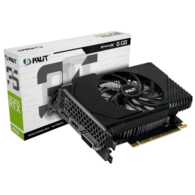 Palit PA-RTX3050 STORMX (GeForce® RTX 3050) 6 Гб, GDDR6, 96 бит, PCI Express