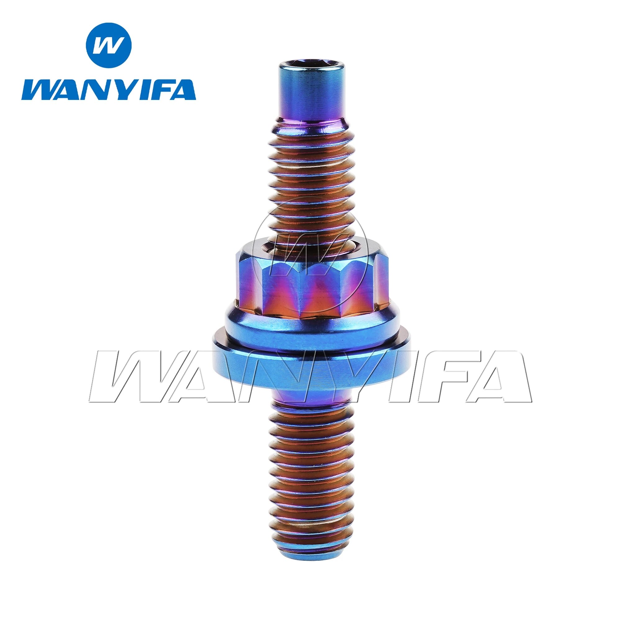 Wanyifa титановые болты M8 M10 для выхлопной трубы мотоцикла М10, Burn blue, 54mm