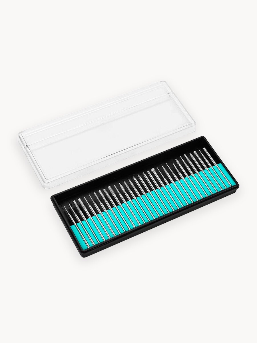 Шарошки 30шт. (боры/ мини фрезы /насадки для гравёров) с алмазным напылением