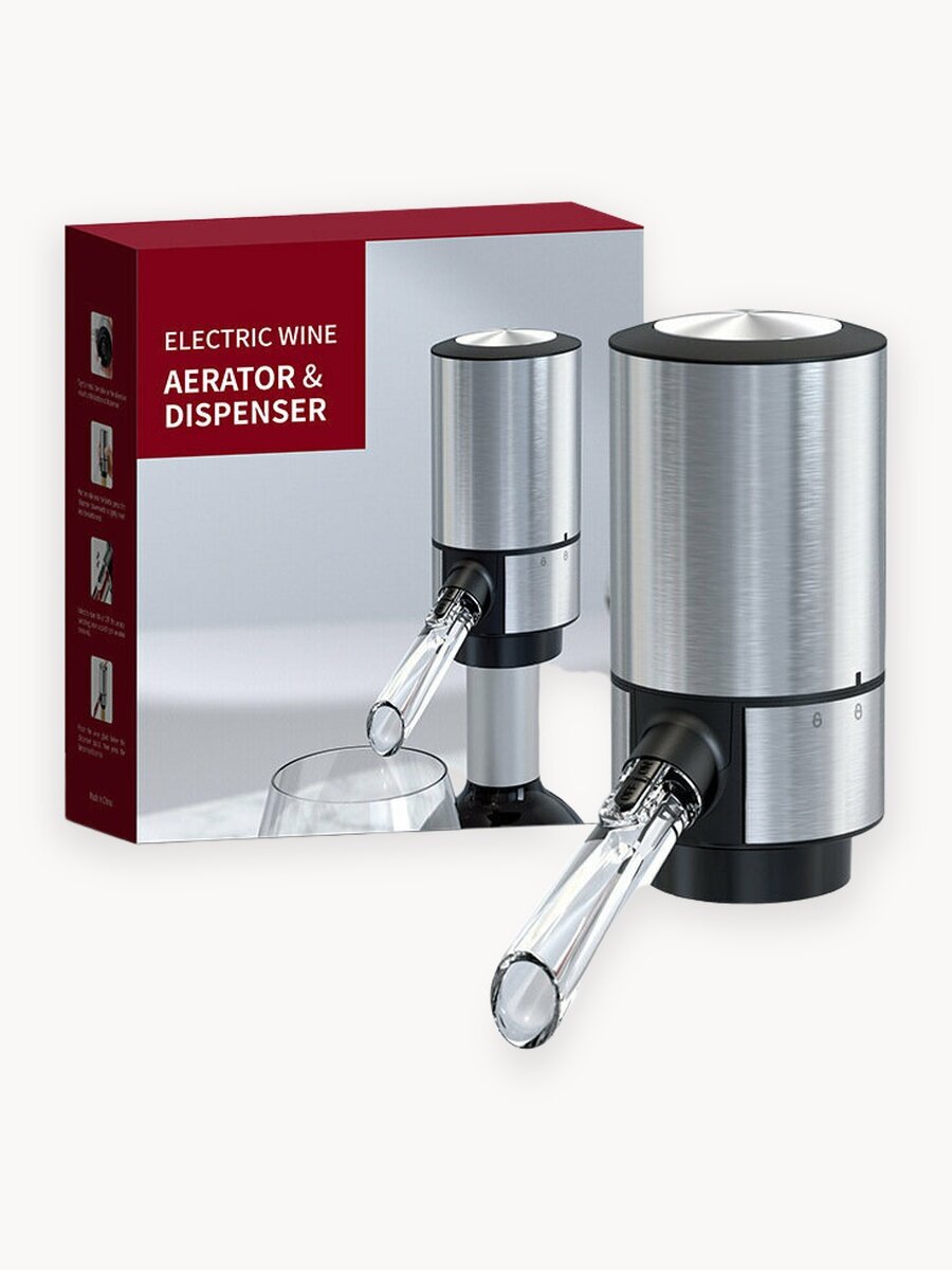 Аэратор для вина электрический, Ростест (EAC), серебристый