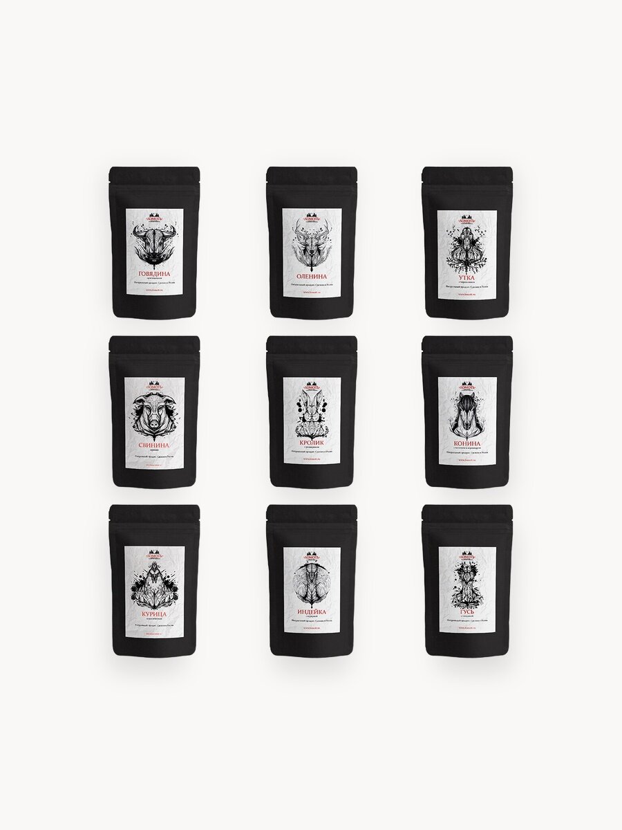 Набор мясных снеков Ломоть "вкусный", 9 видов, 20г, в подарочной упаковке