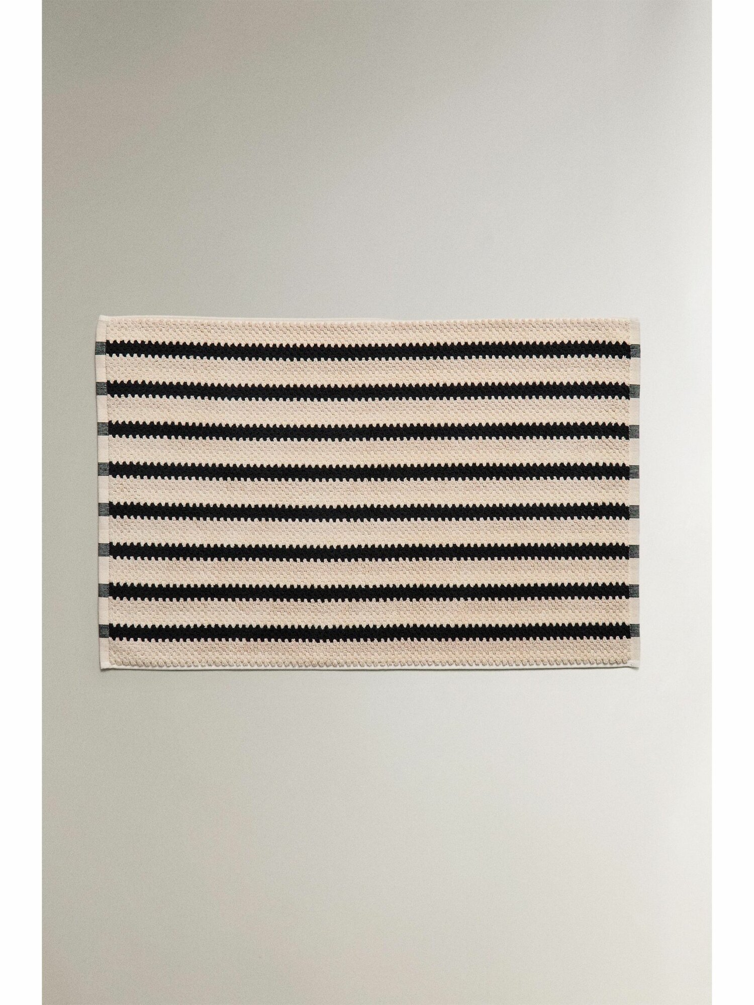 Коврик для бани Zara GEOMETRIC JACQUARD BATH MAT, хлопок, черный, 50 x 80 см