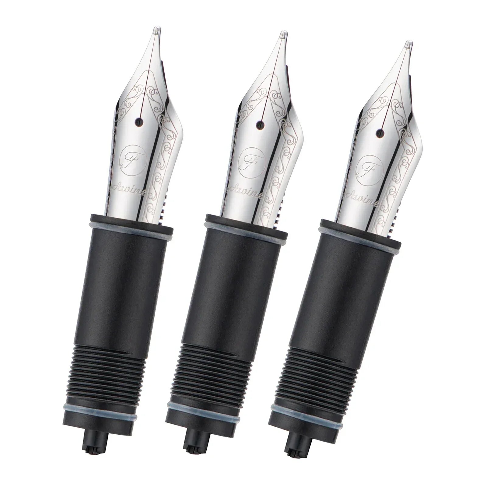 3 шт. перьевые наконечники Asvine Silver EF/F/M