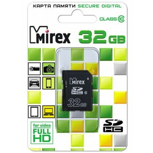 Карта памяти SDHC Mirex 32 Гб класс 10 Secure Digital flash card