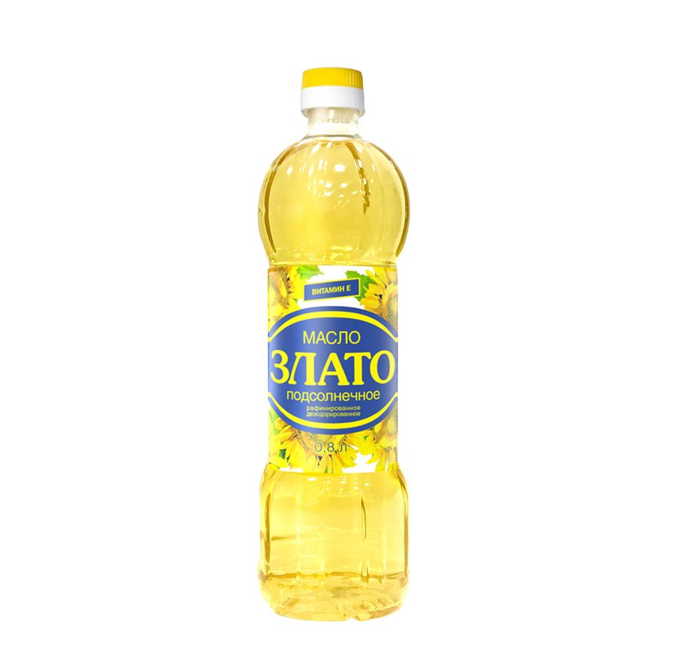 Злато Масло подсолнечное рафинированное, 0,8 л
