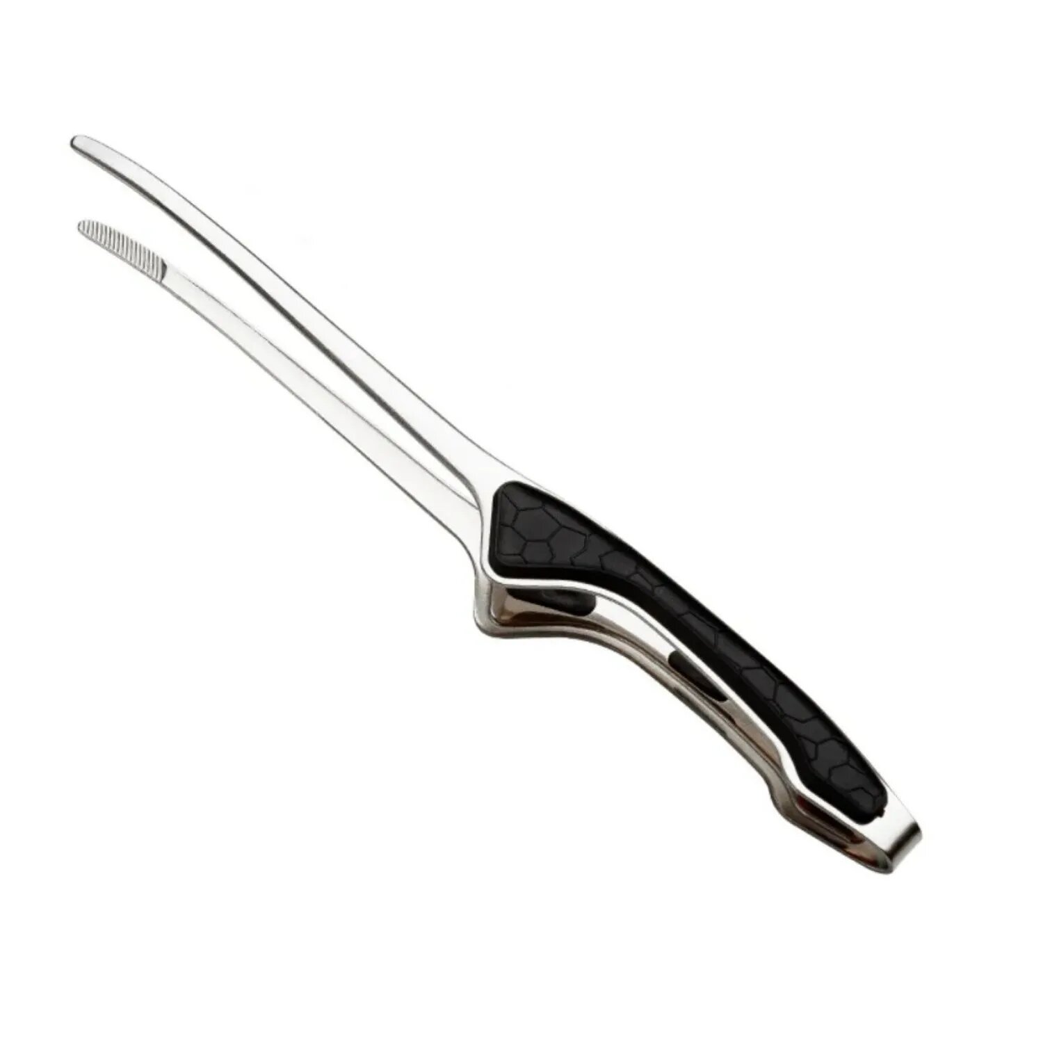 Кухонные щипцы для барбекю из нержавеющей стали 24 см black-silvery