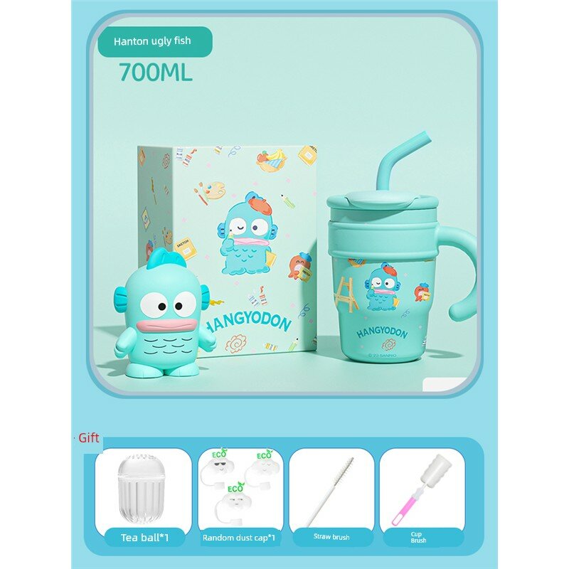 Большая офисная кружка Miniso Sanrio с соломинкой, подарок для девочек, гигантская кружка с Синамороллом 2.1