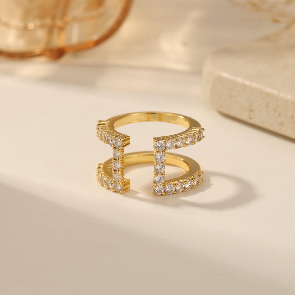 Накладка на умное кольцо Oura Ring 5/4, золотая, с двойной полосой, размеры 6-10