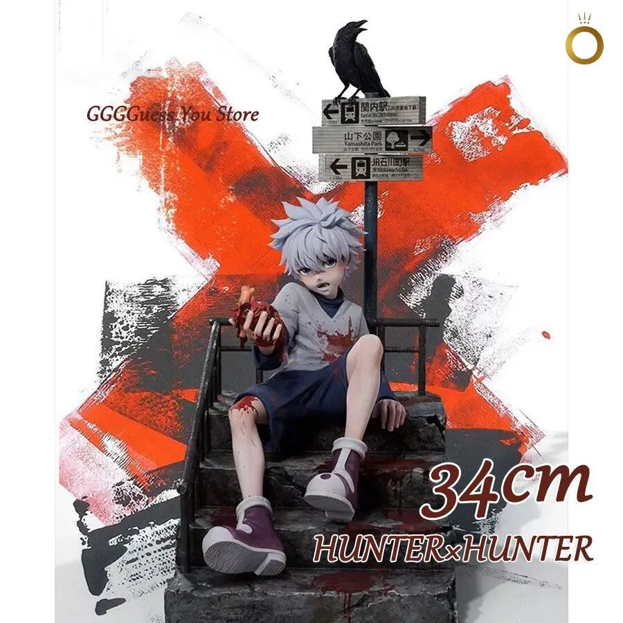 Аниме-фигурка HUNTER x HUNTER Killua Zoldyck, 34см, ABS пластик