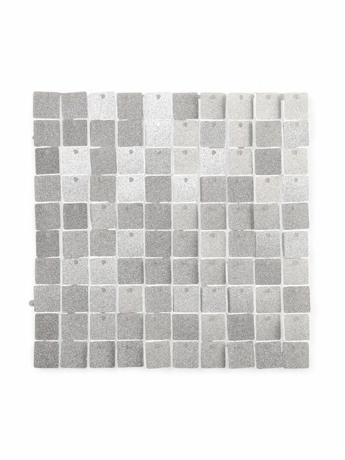 Панель с пайетками КНР для фотозоны, 30х30 см, серебро с блёстками