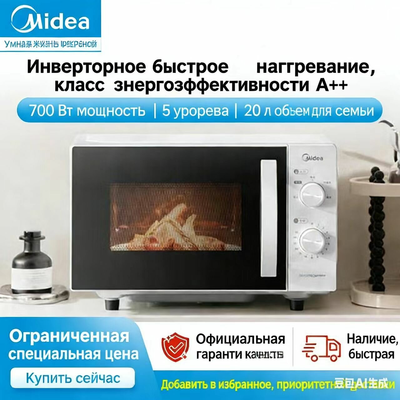 Микроволновая печь Midea MM719M2Z-W