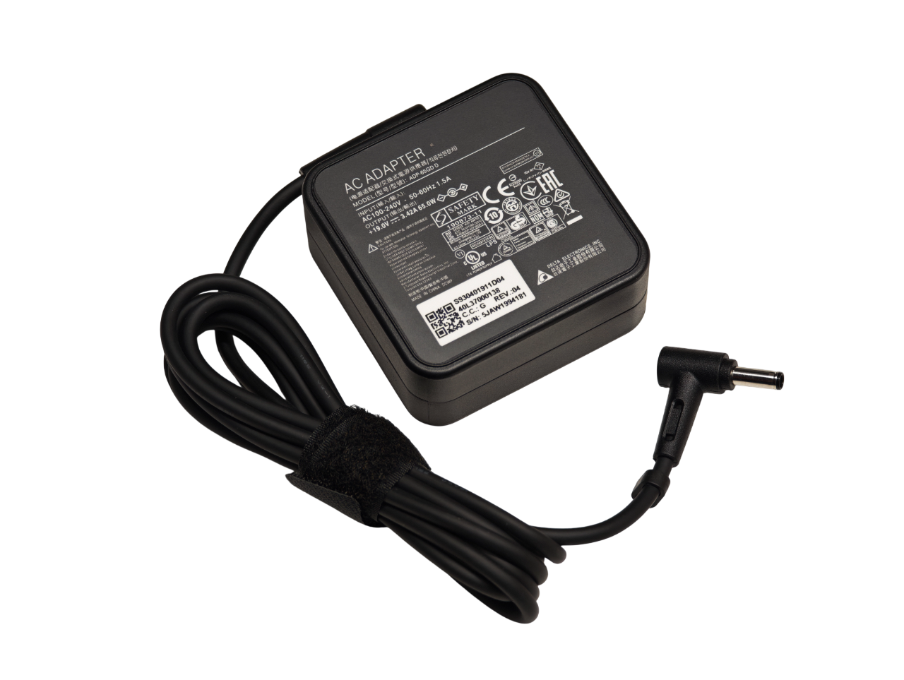 Блок питания ADP-65GD D для MSI Modern 14 B10M, Modern 15 A11M, Prestige 13 Evo A12M [19V 3.42A 65W 4.5x3.0мм]