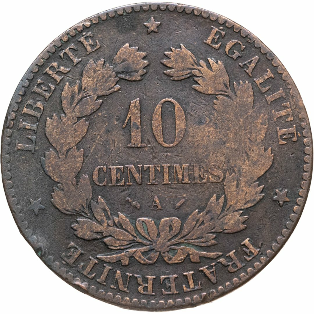 Франция 10 сантимов (centimes) 1881