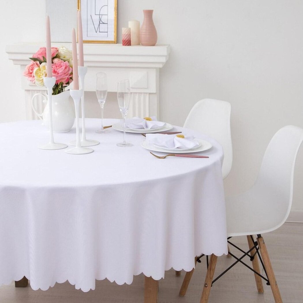 Скатерть «Доляна» однотонная, d 300, 100% п/э