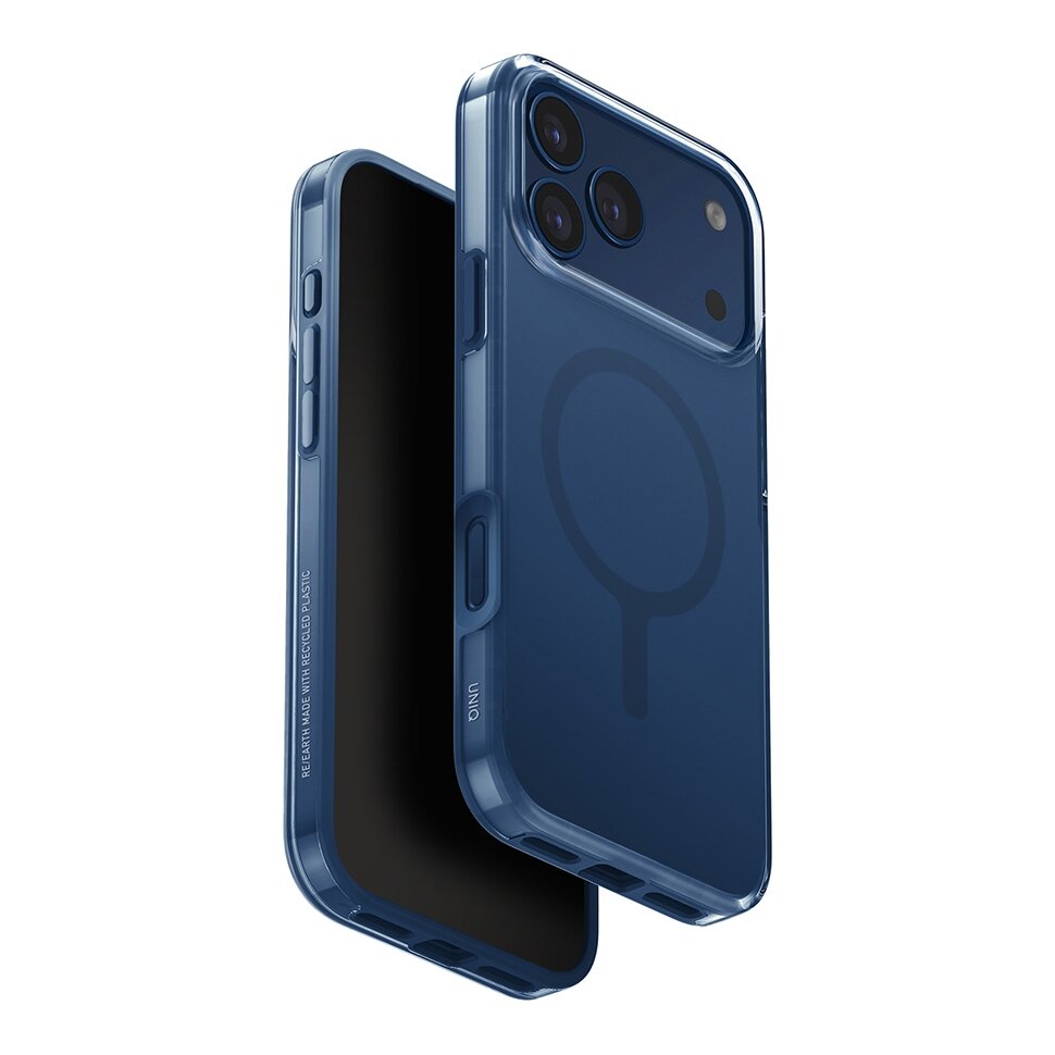 Uniq чехол для iPhone 17 Pro Max, Clario с защитой углов Airmax, с MagSafe, Royal Blue