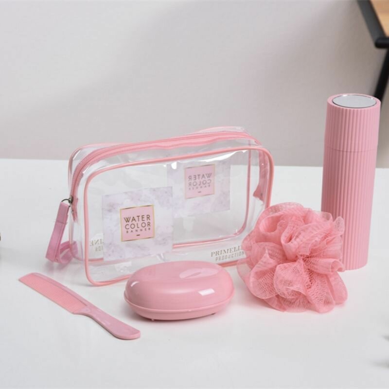 Набор туалетных принадлежностей для путешествий, портативный удобный набор, комбинация туалетных принадлежностей для студентов, набор для душа, бассейна и купания