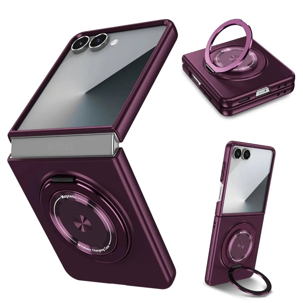 Фиолетовый чехол с кольцом для Samsung Galaxy Z Flip3