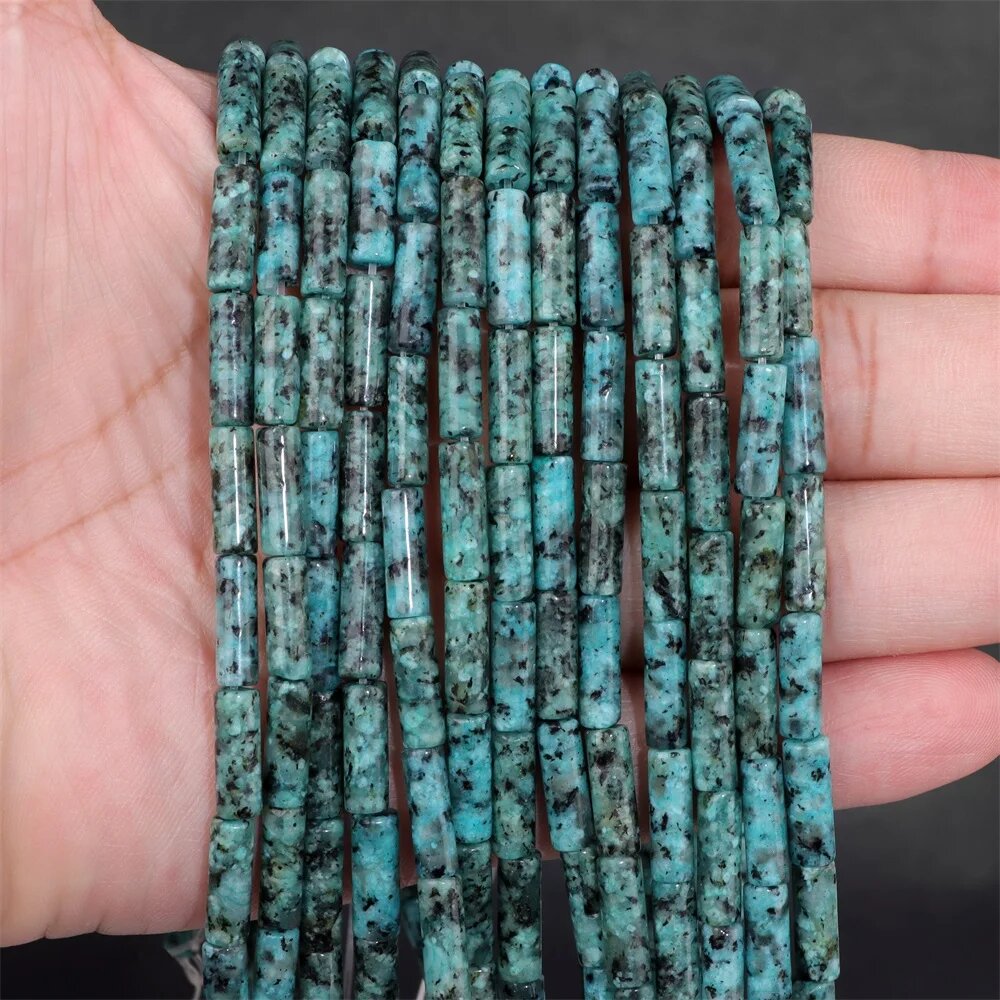 Бусины из императорской яшмы RISYF 4x13 мм Синий, 4x13mm about 10 pcs, NO.27 Jasper