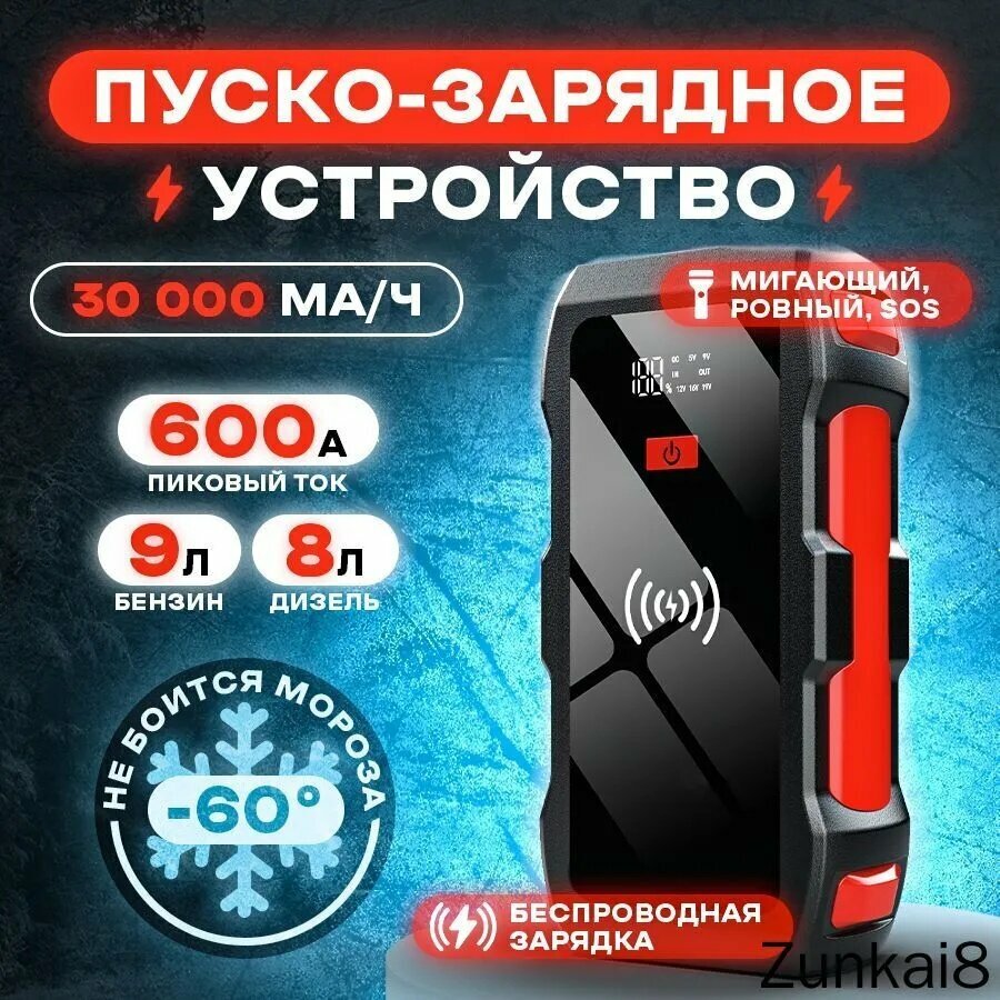 Устройство пуско-зарядное, 30000 А•ч, макс. ток 600 A, 175 мм