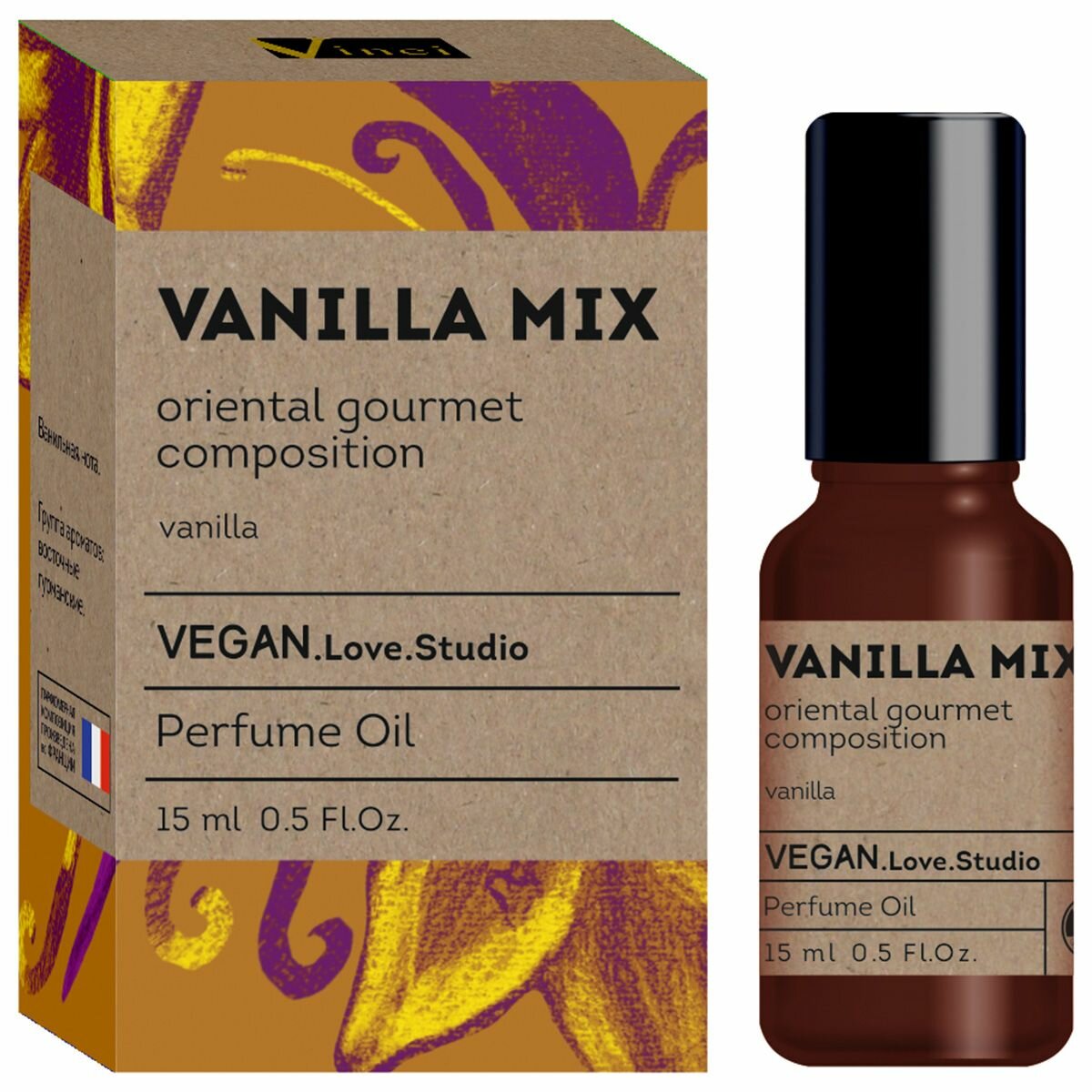 Масло парфюмированное Vegan. Love. Studio 07 VANILLA MIX парфюмированное масло-ролл 15ml (аромат Vanilla) для женщин